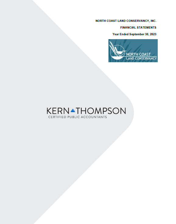 NCLC Finances 2023 - North Coast Land Conservancy